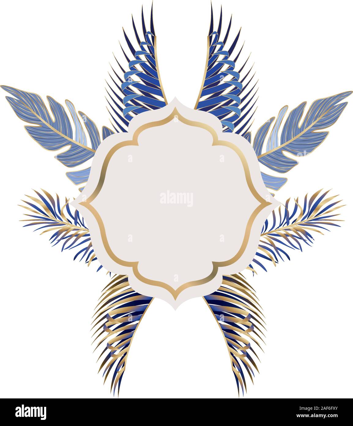 Isolated tropical blue leaves vector design Stock Vector Image & Art ...