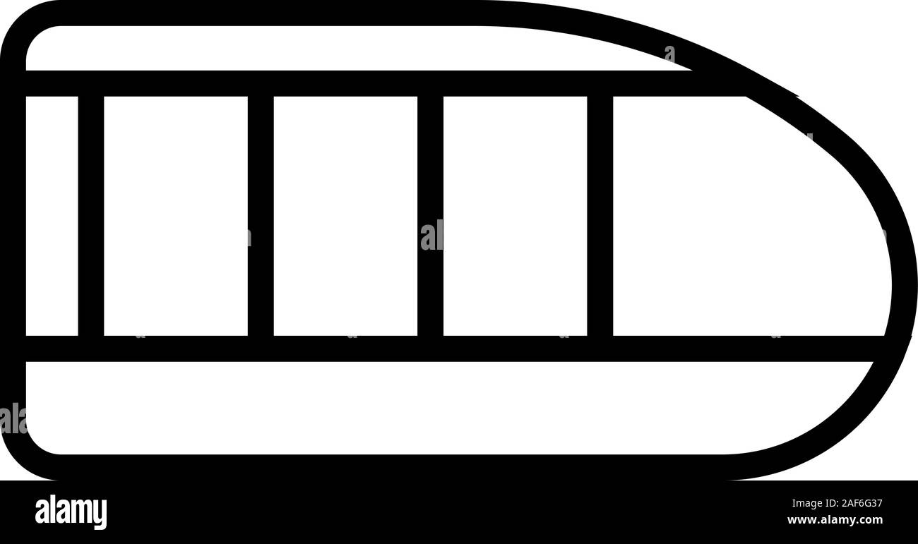 High-speed train icon vector. Isolated contour symbol illustration ...