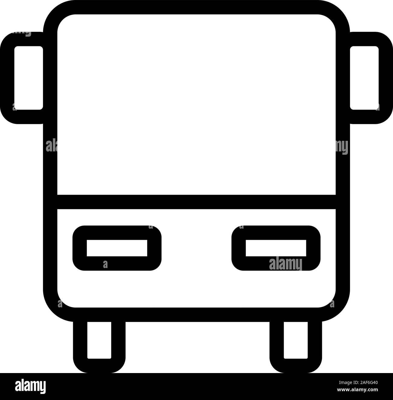 Bus icon vector. Isolated contour symbol illustration Stock Vector ...