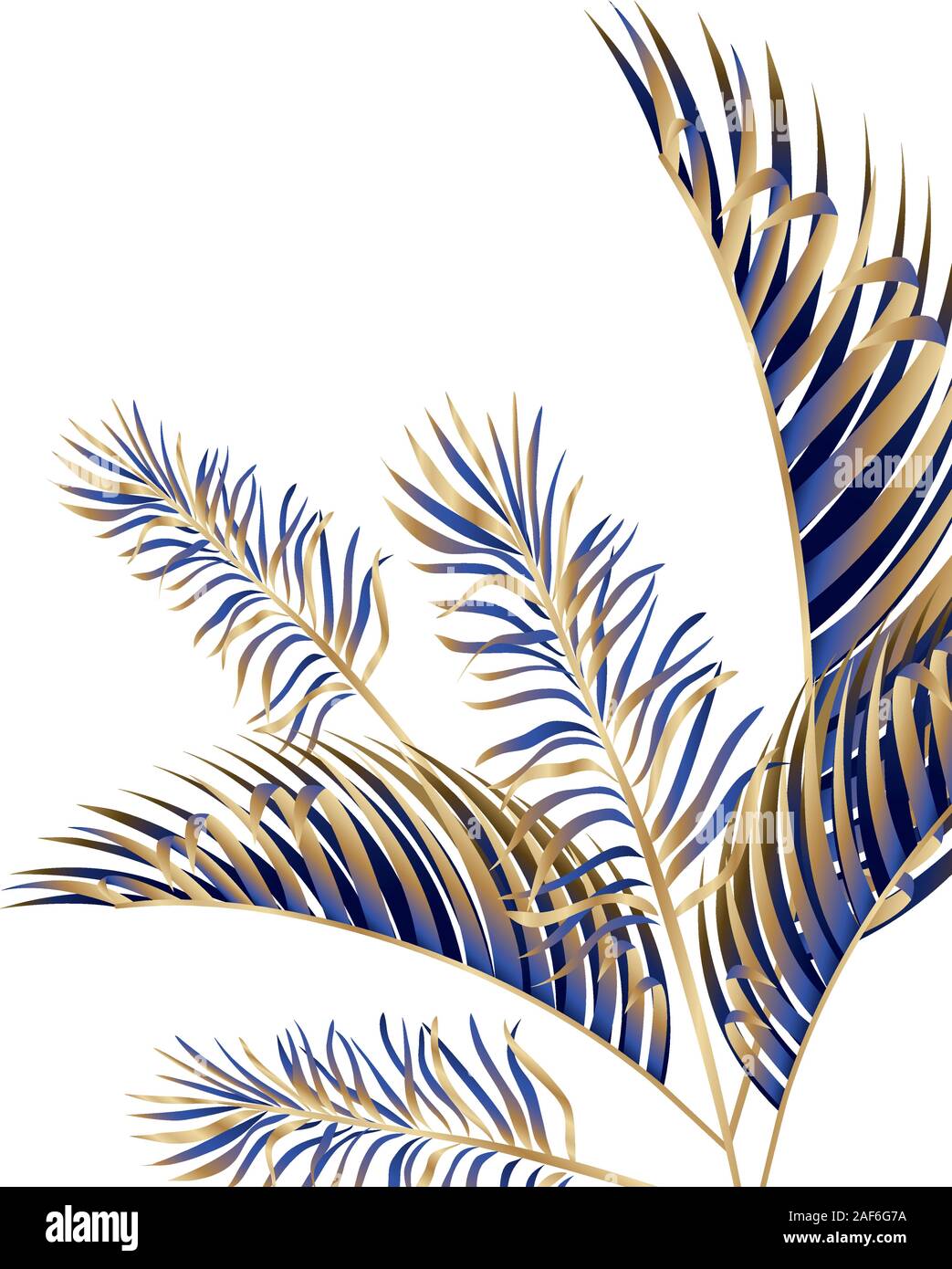 Isolated tropical blue leaves vector design Stock Vector Image & Art ...