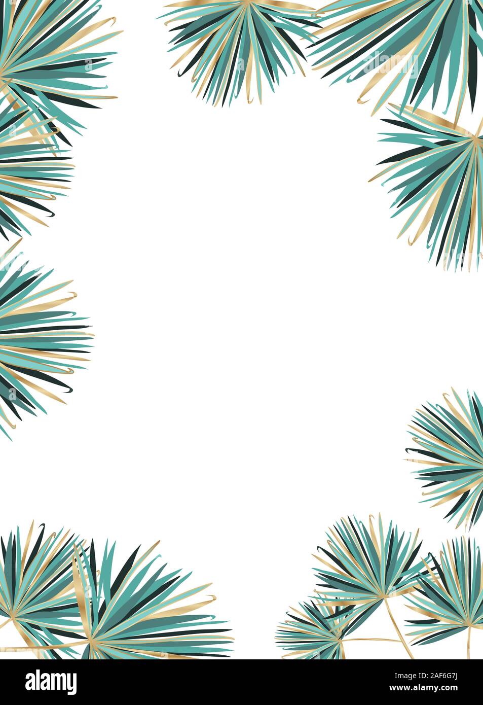 Isolated tropical green leaves vector design Stock Vector Image & Art ...