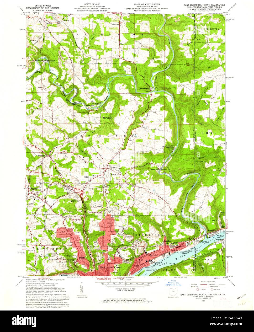 Map of east liverpool hi-res stock photography and images - Alamy