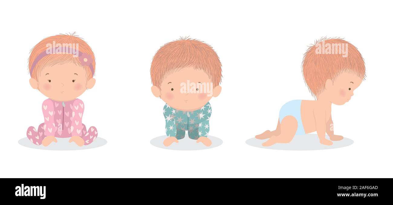 Set of cute babies vector design Stock Vector Image & Art - Alamy