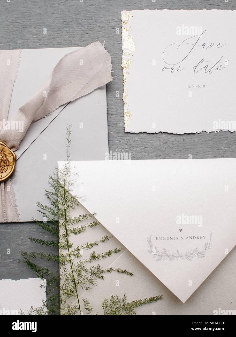 Simple Wedding Invitation Scroll
