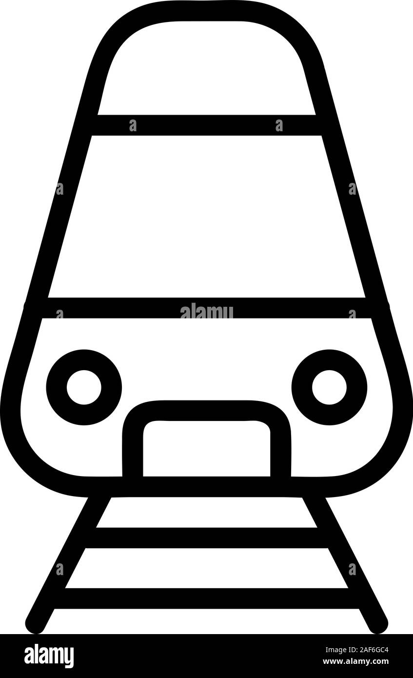 Train and railroad icon vector. Isolated contour symbol illustration ...