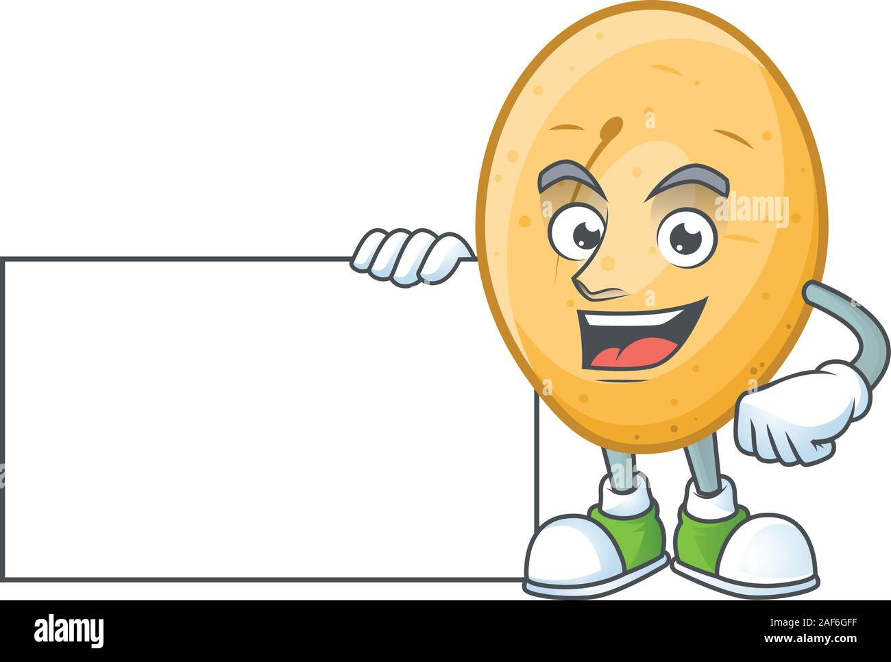 cute potato cartoon character with a board Stock Vector Image & Art - Alamy