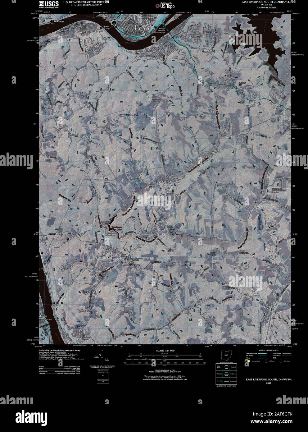 Map Of East Liverpool Ohio High Resolution Stock Photography and Images ...