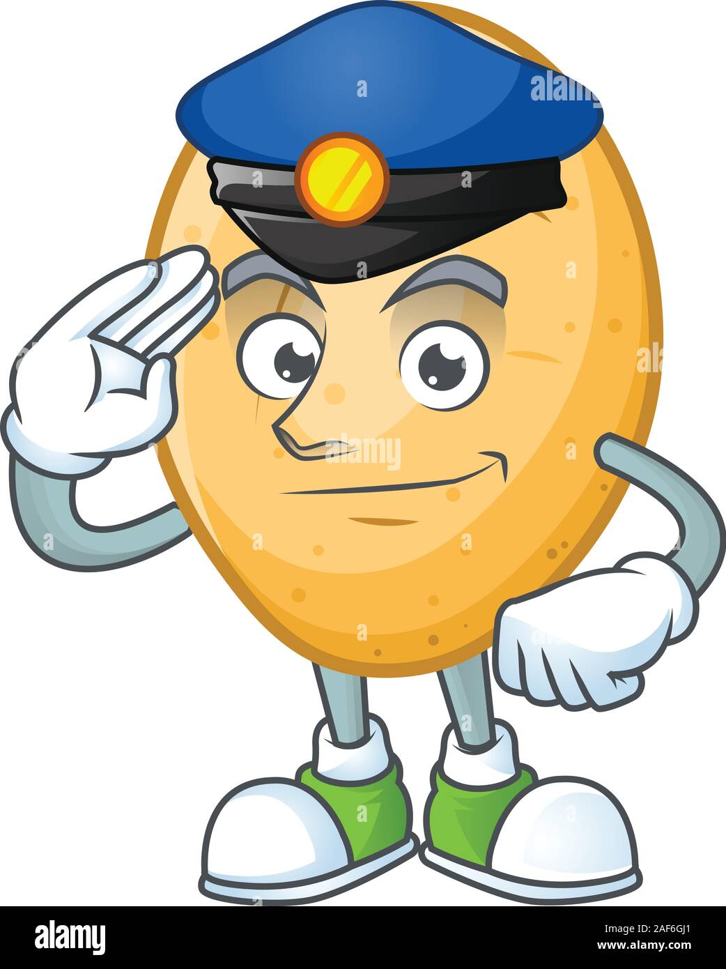 Potato Cartoon in character a Police officer costume Stock Vector Image ...