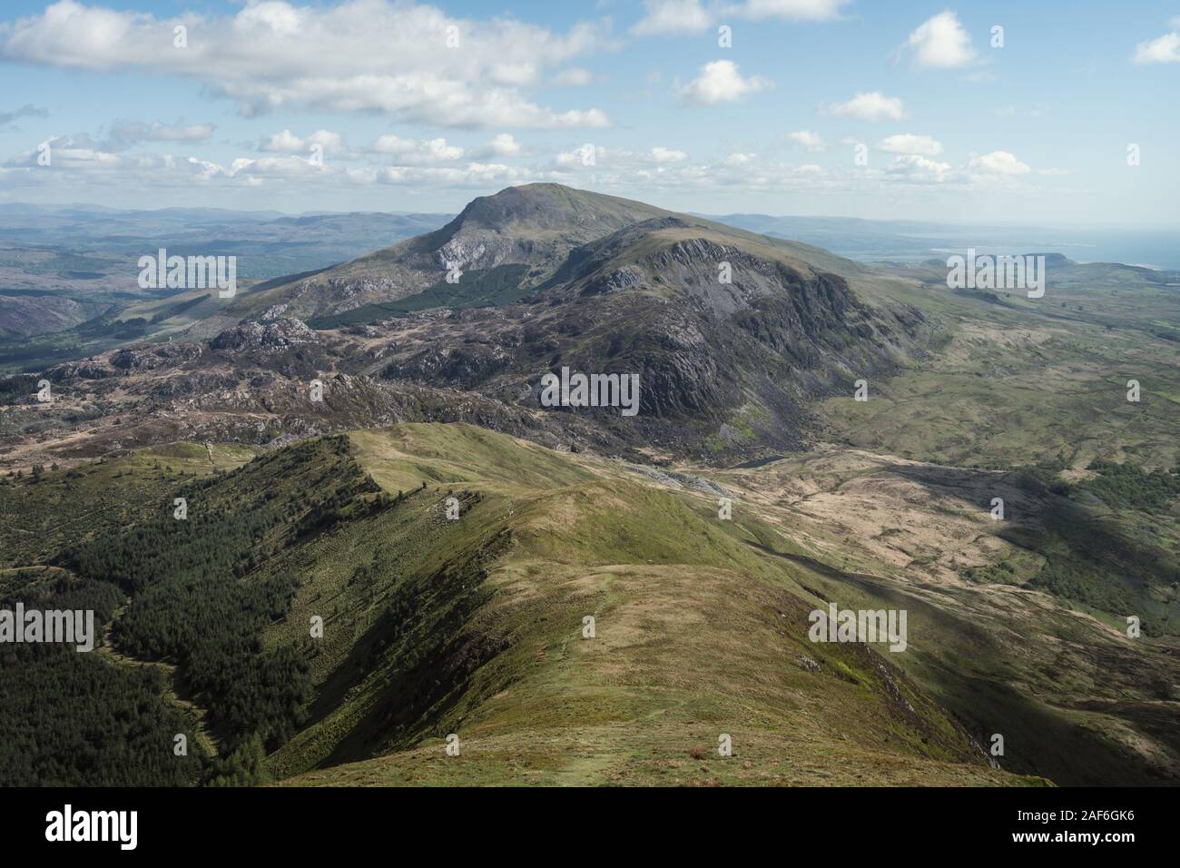 Moel Hebog mountain summit from Nantlle ridge Stock Photo - Alamy