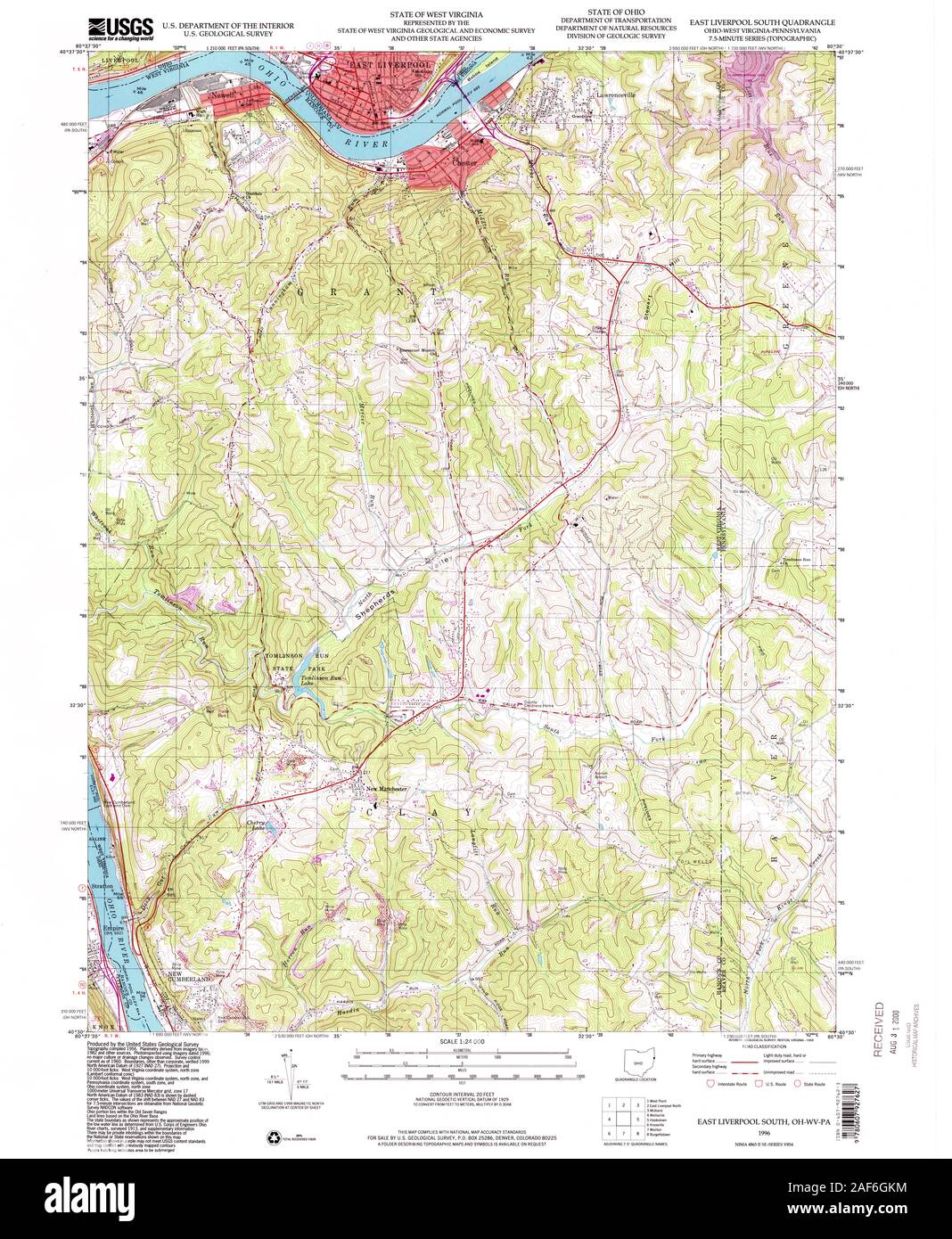 East Liverpool Ohio Map High Resolution Stock Photography and Images ...