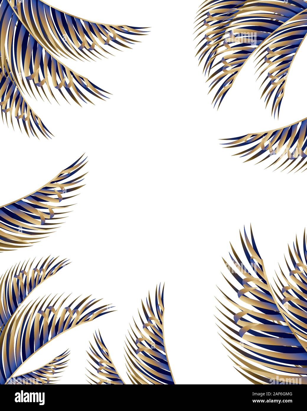 Isolated tropical blue leaves vector design Stock Vector Image & Art ...