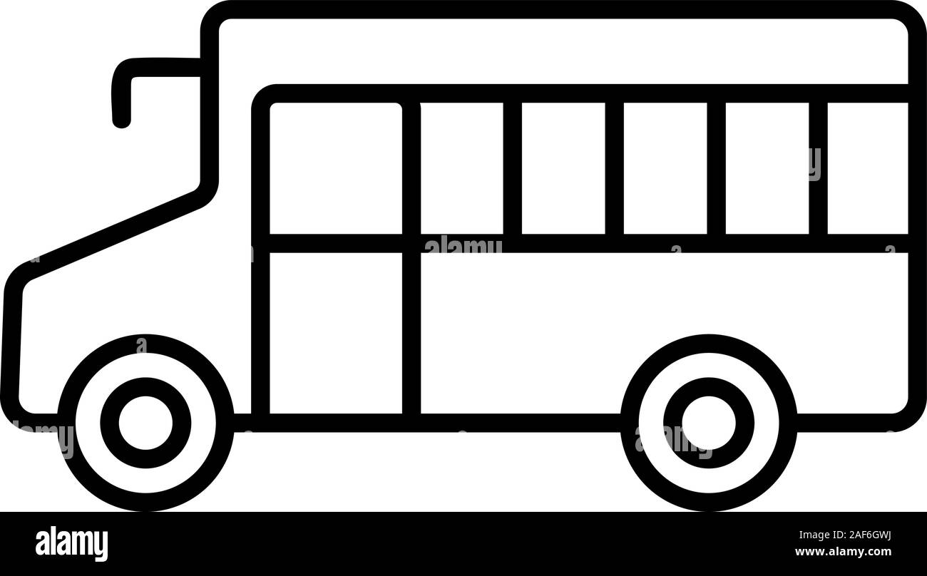 Bus icon vector. Isolated contour symbol illustration Stock Vector ...