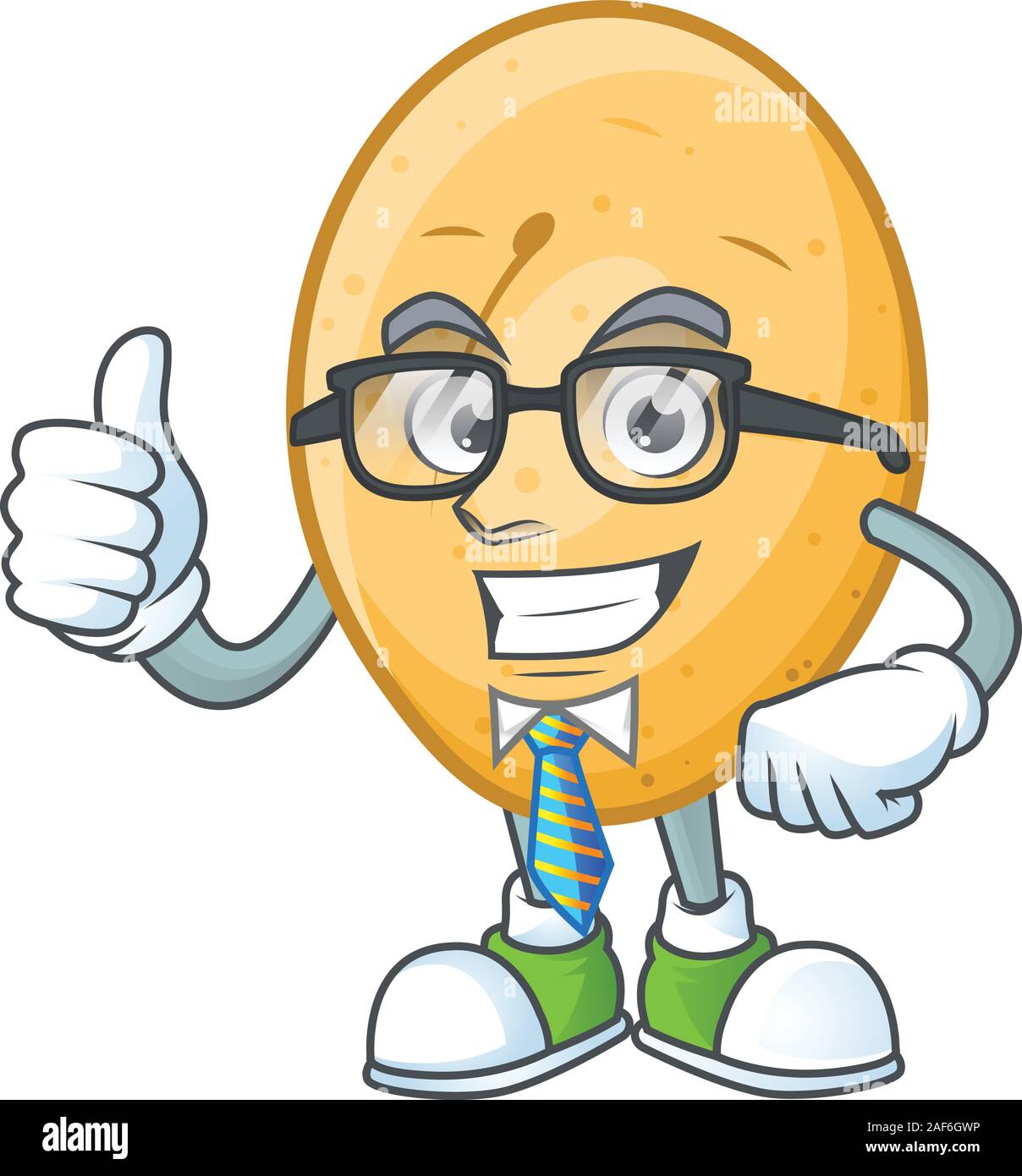 Cool Businessman potato cartoon character design style Stock Vector ...