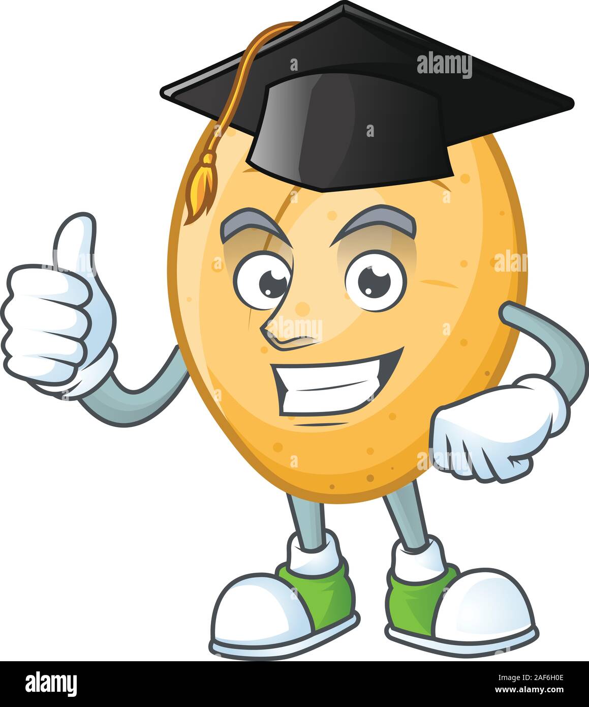 Happy potato wearing a black Graduation hat Stock Vector Image & Art ...