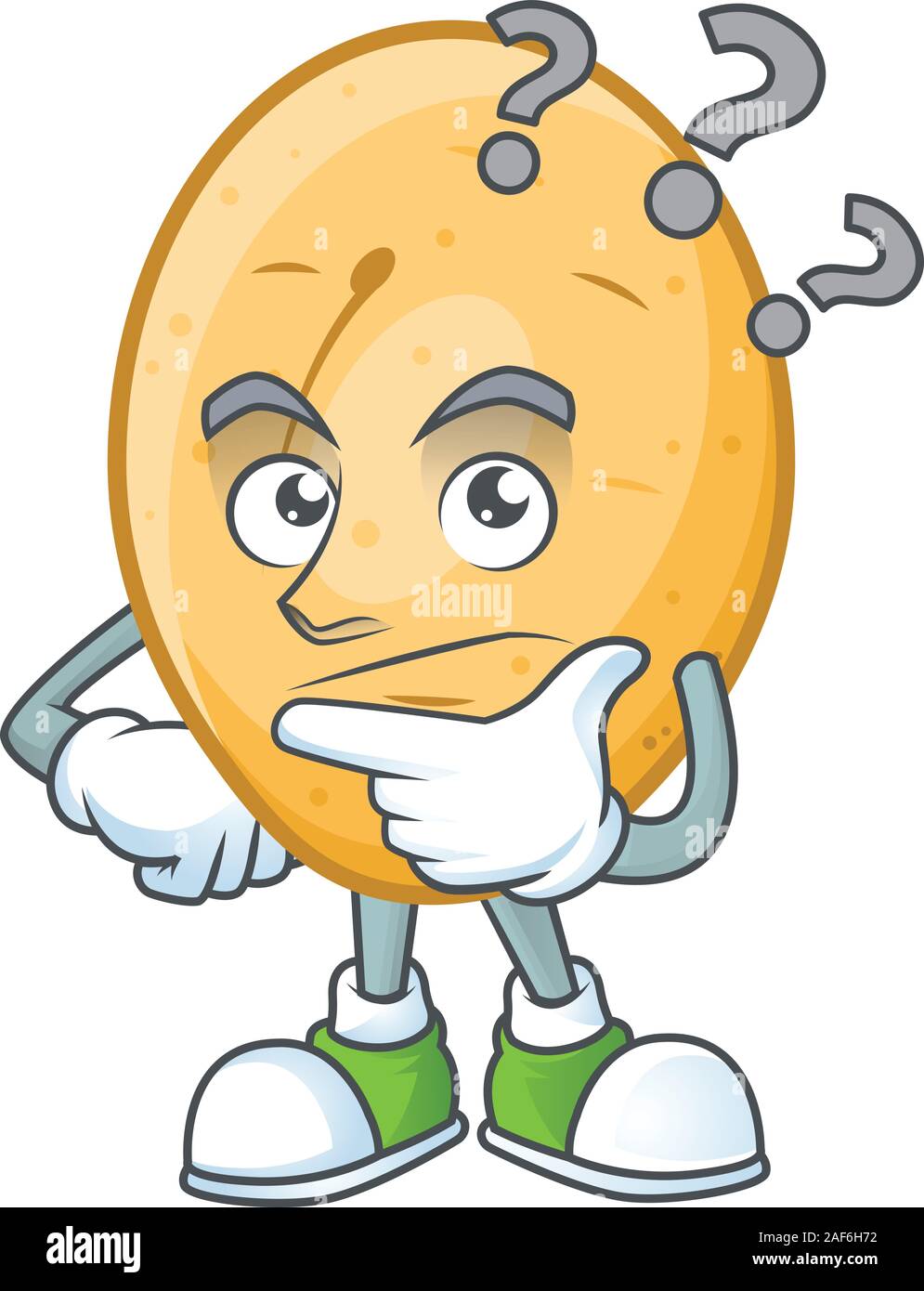 cartoon character of potato with confuse gesture Stock Vector Image ...