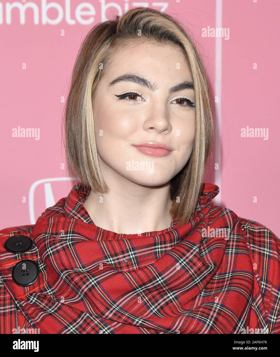 Evie Irie arrives at the 2019 Billboard Women in Music held at the ...