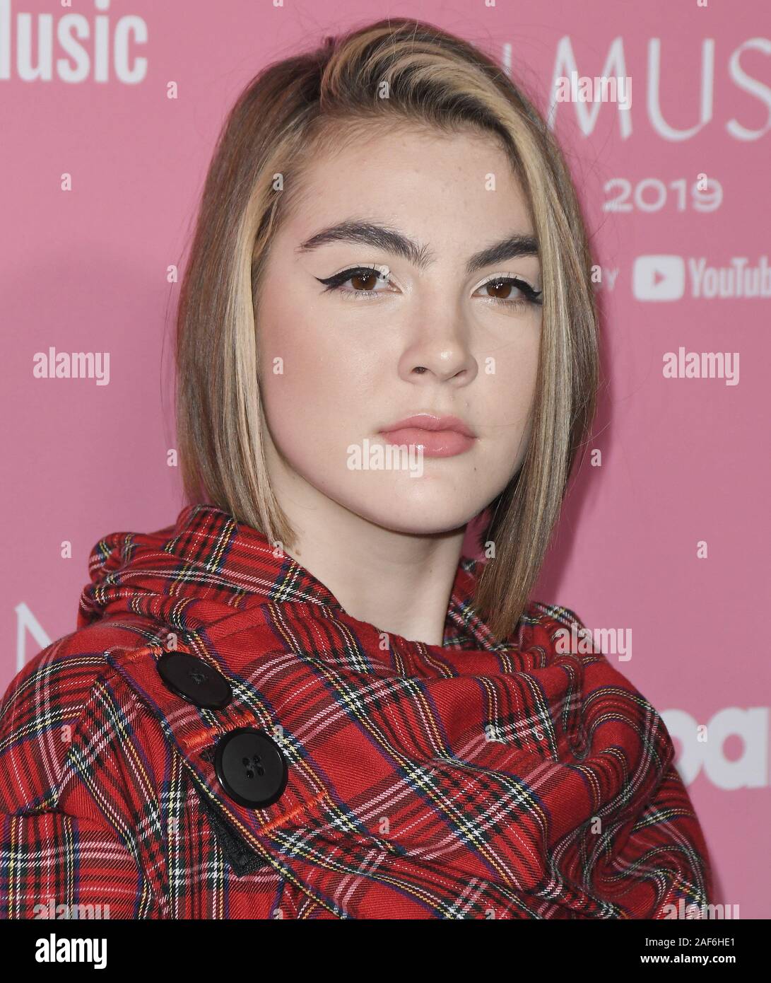 Evie Irie arrives at the 2019 Billboard Women in Music held at the ...