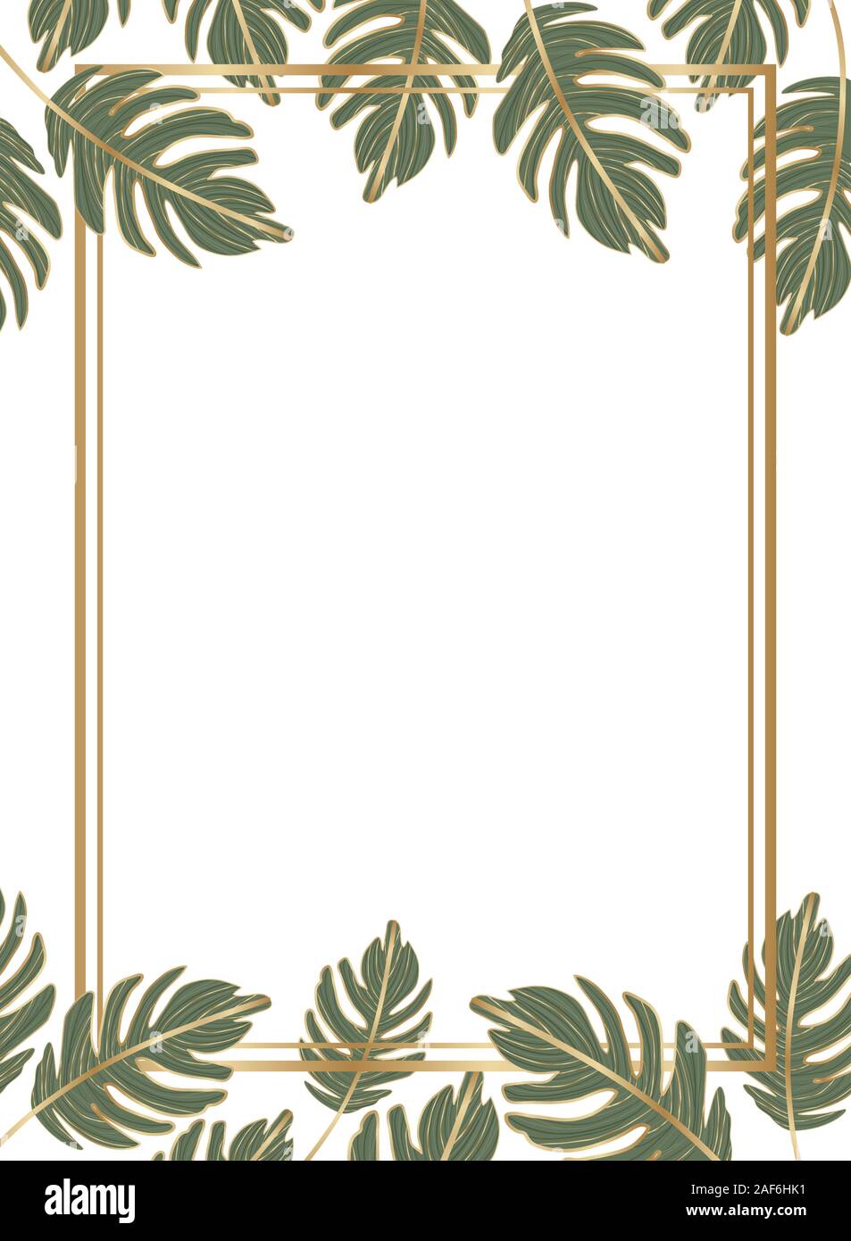 Isolated tropical green leaves vector design Stock Vector Image & Art ...