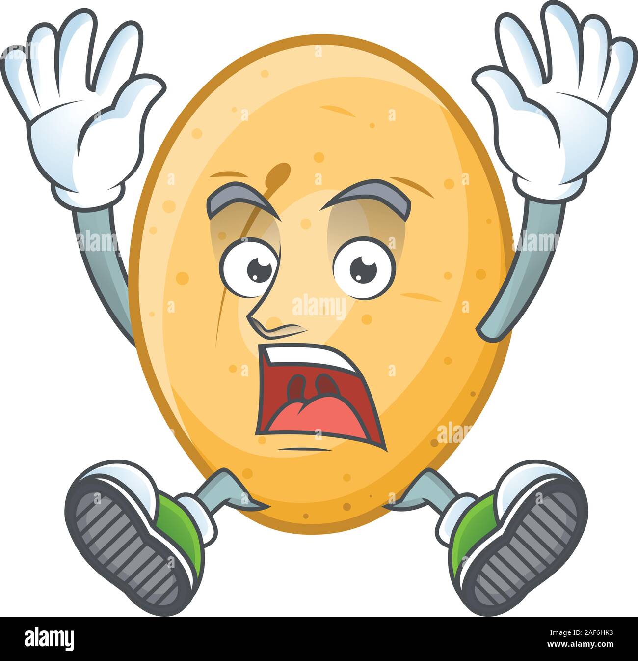 Cartoon character of potato style with shocking gesture Stock Vector ...