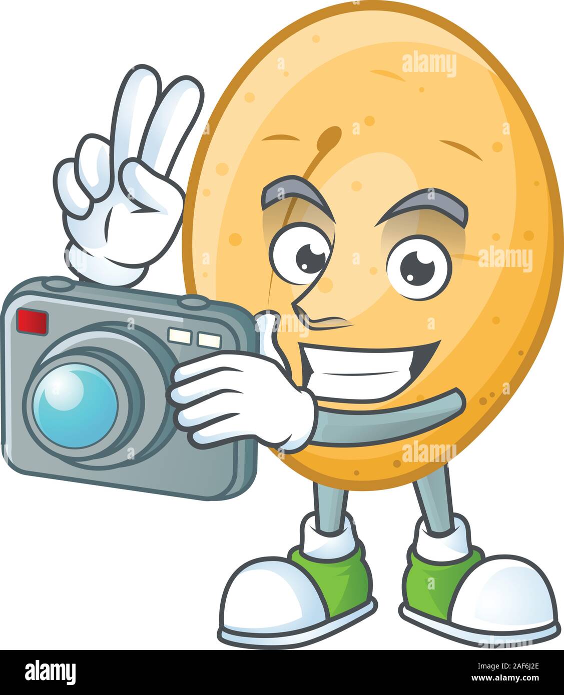 Smart Photographer potato cartoon mascot with a camera Stock Vector ...