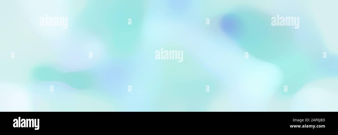blurred horizontal background with pale turquoise, light cyan and ...