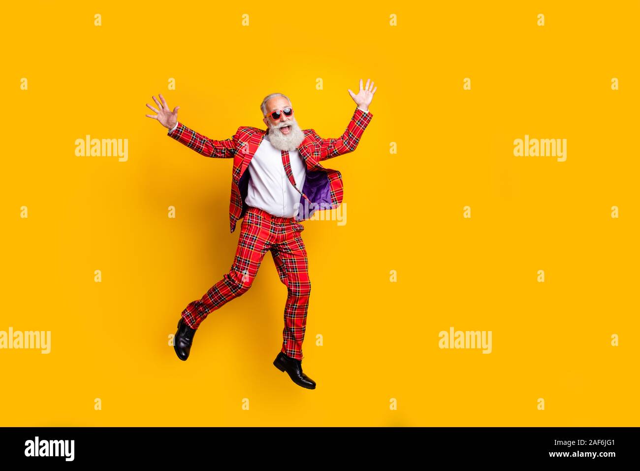 Full length body size view of his he nice handsome attractive cheerful ...