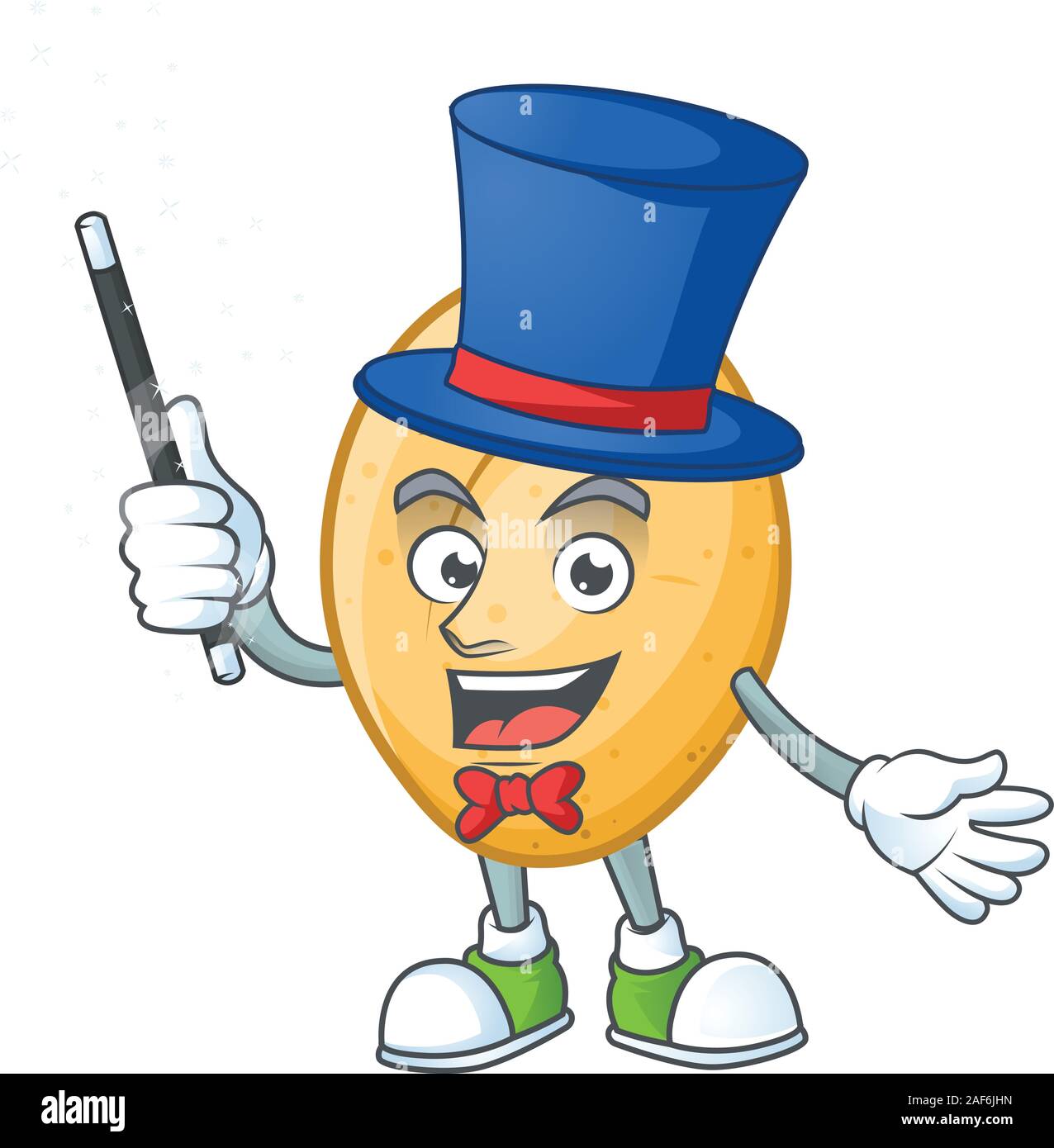 Cartoon character of potato performance as a Magician Stock Vector ...