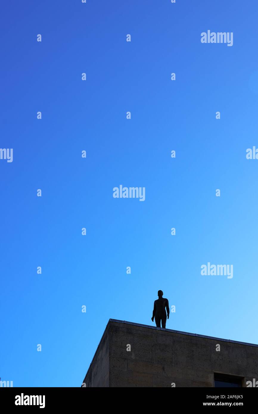 Statue on the roof of Exeter college, university of Oxford, England ...