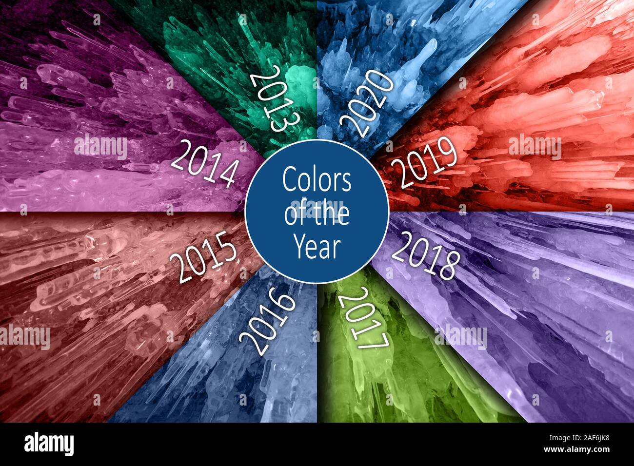 Colors of the Year, trend colors of last years. Natural textural ...