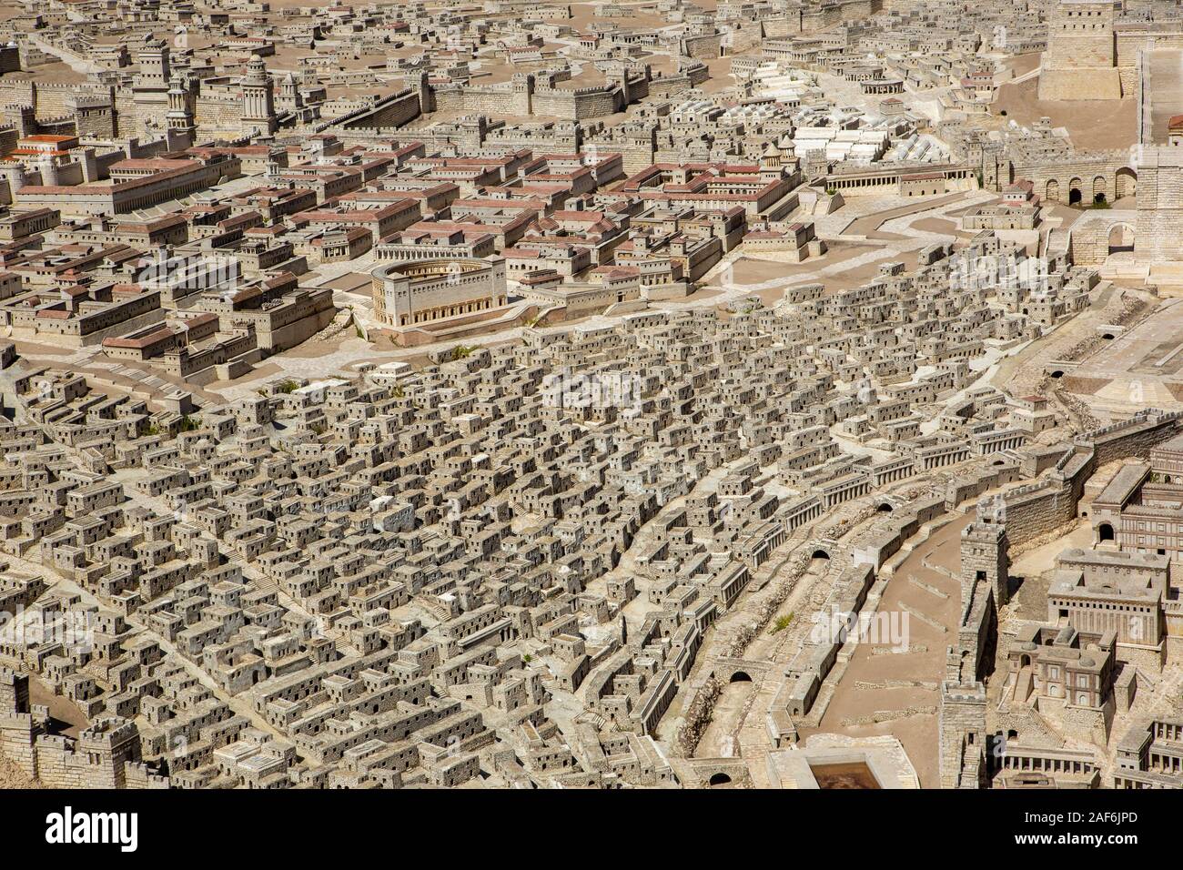 Israel, Jerusalem, Israel Museum. Model of Jerusalem in the late Second ...