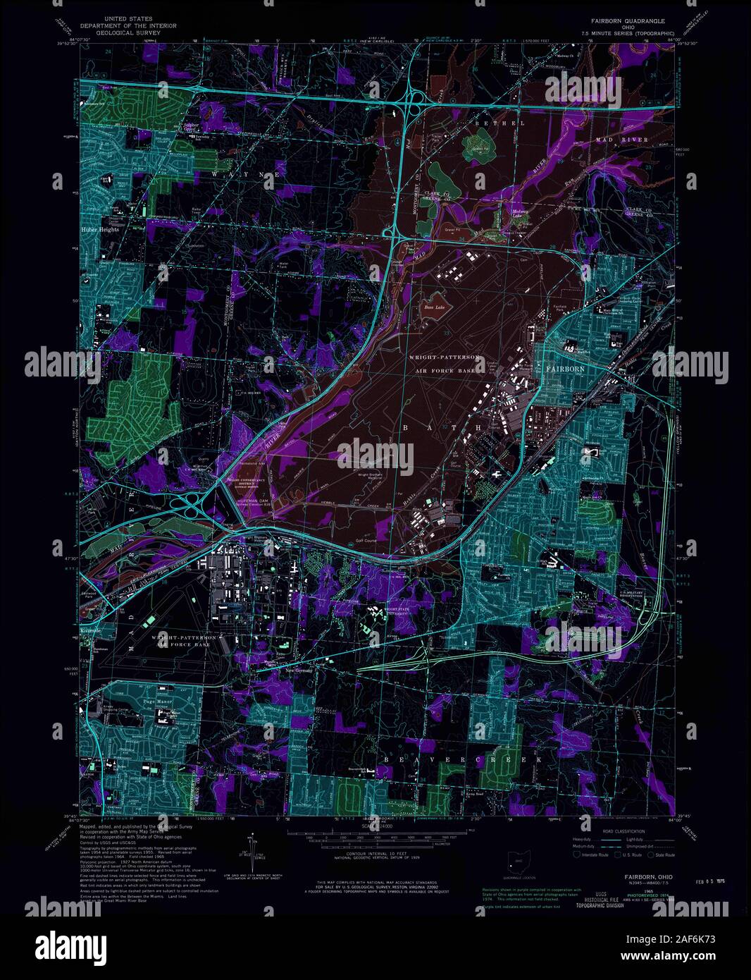 Map of fairborn hi-res stock photography and images - Alamy