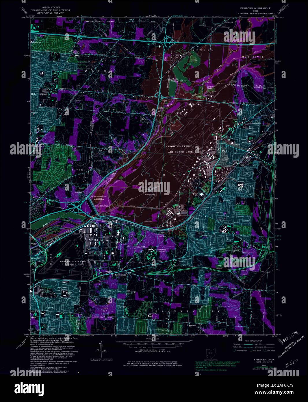 Map of fairborn hi-res stock photography and images - Alamy