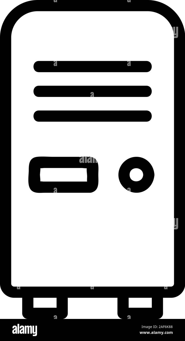Heater icon vector. Isolated contour symbol illustration Stock Vector ...