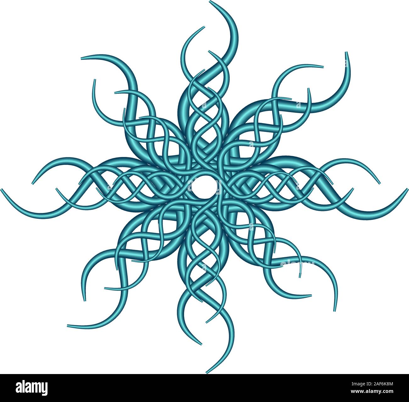 Abstract blue gradient figure with lines. Fabric waves vortex print ...