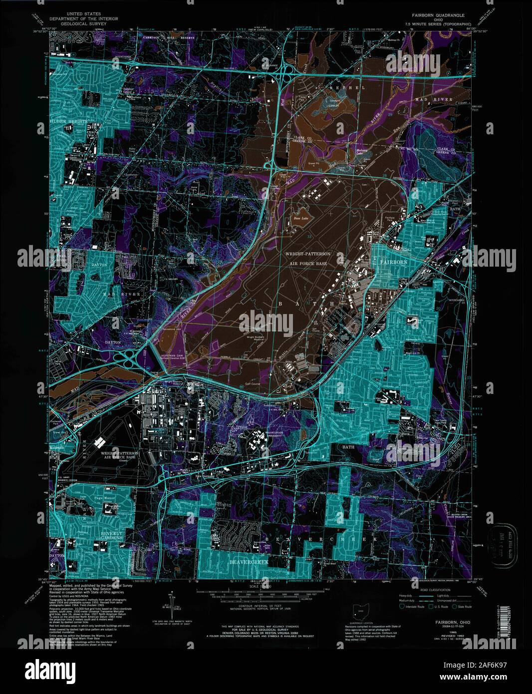 Map of fairborn ohio hi-res stock photography and images - Alamy
