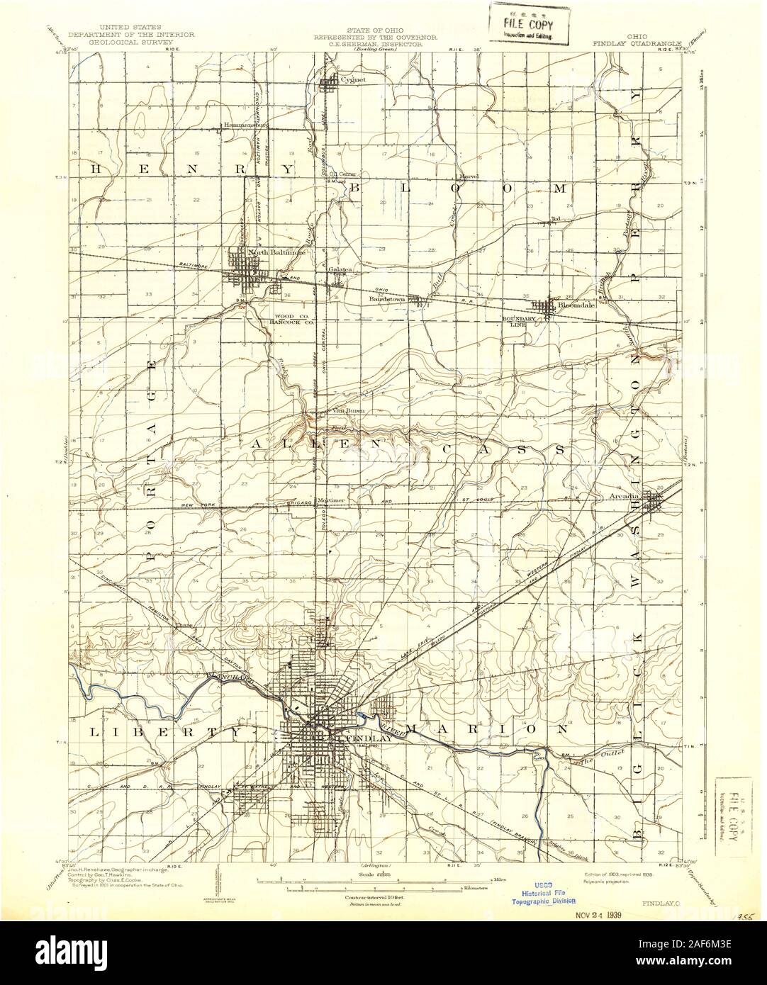 Map of findlay hi-res stock photography and images - Alamy