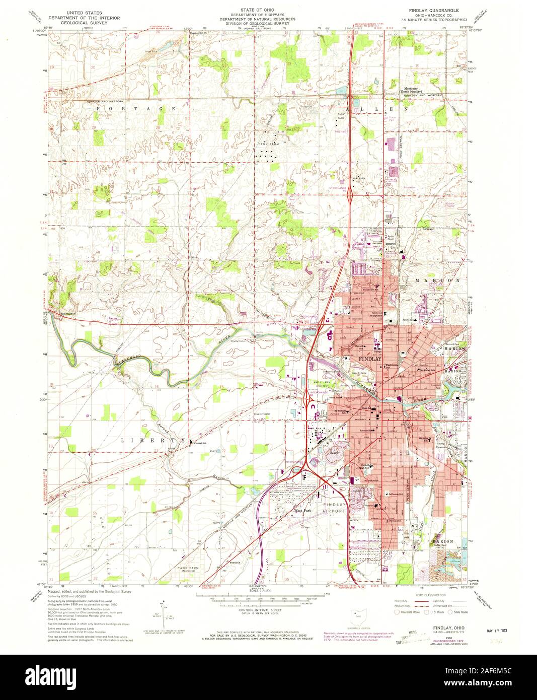 Map of findlay hi-res stock photography and images - Alamy