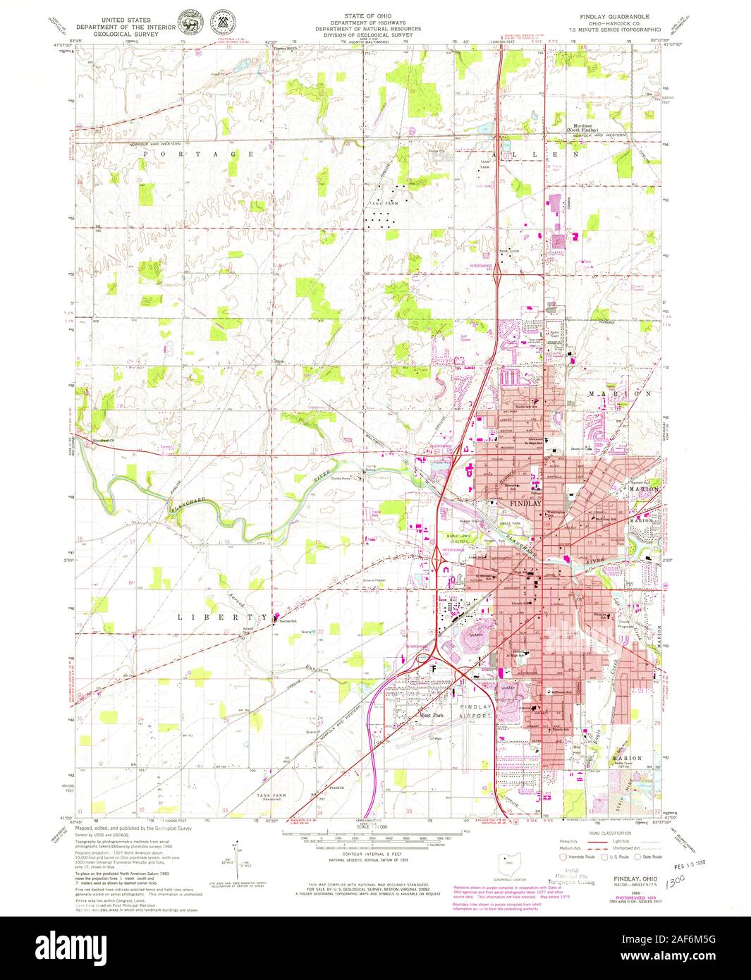 Map of findlay Cut Out Stock Images & Pictures - Alamy