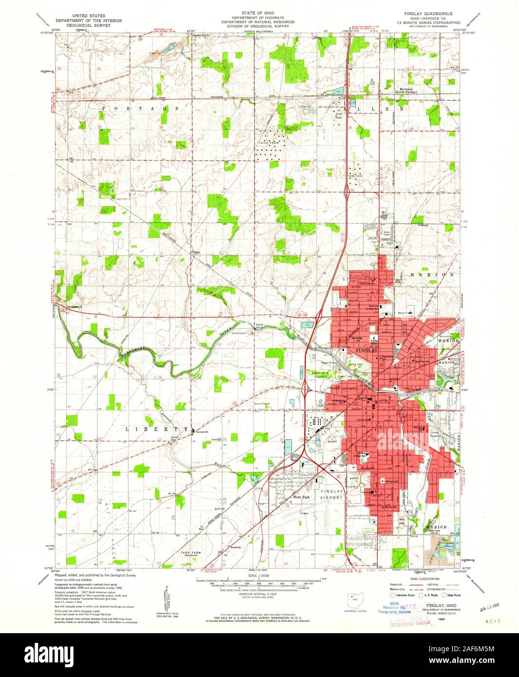 Map of findlay hi-res stock photography and images - Alamy