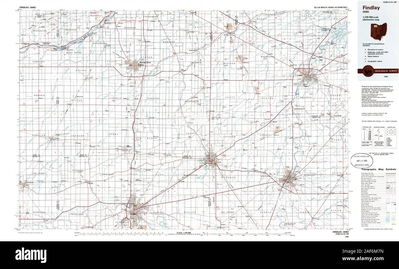 Map of findlay hi-res stock photography and images - Alamy