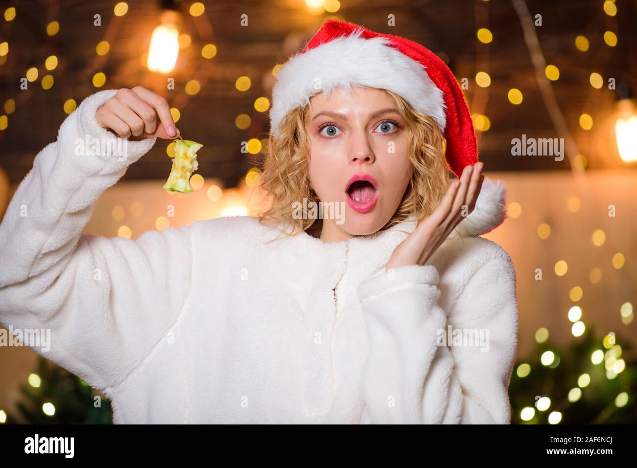 Woman overeating christmas hi-res stock photography and images - Alamy