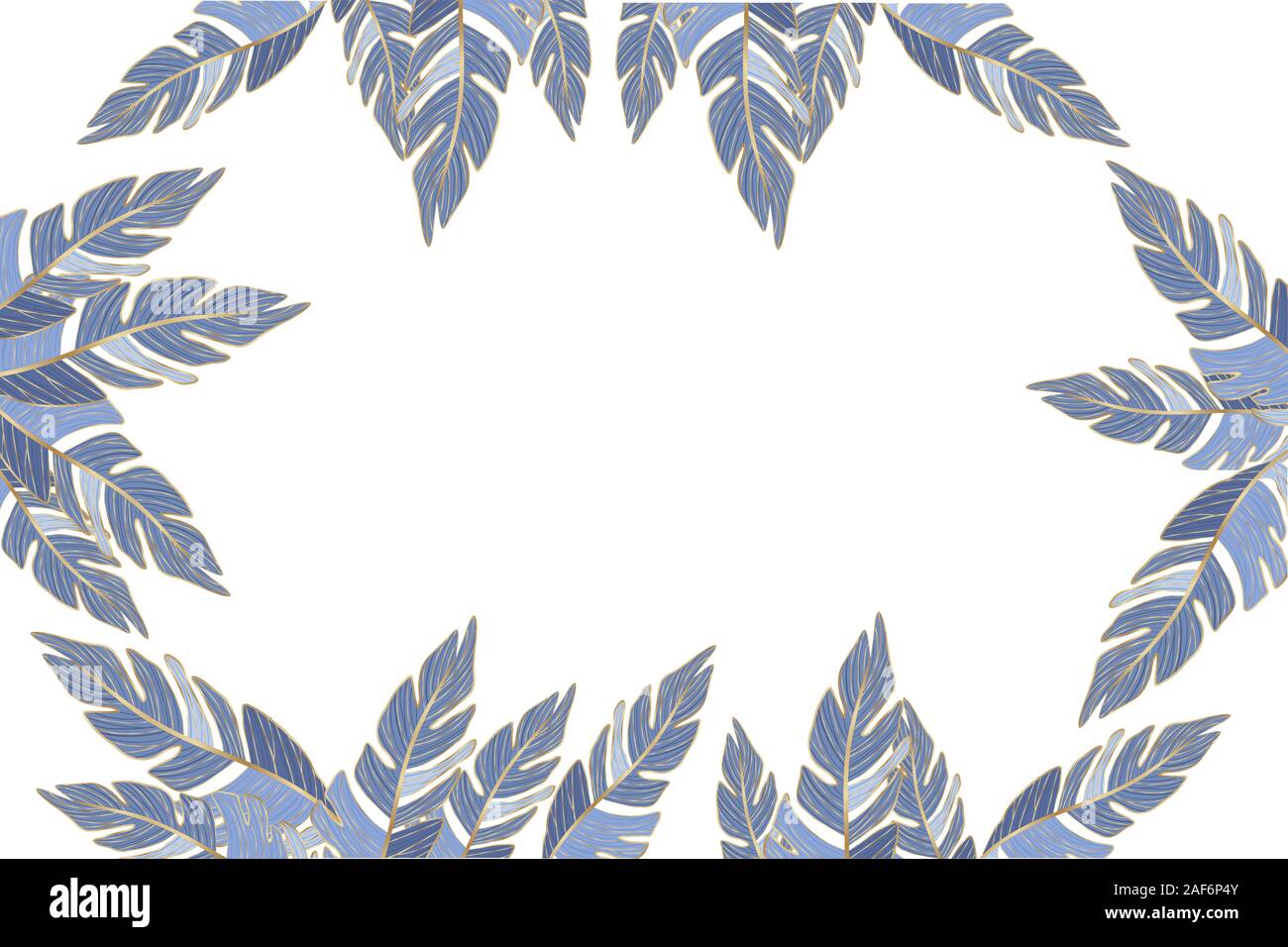 Isolated tropical blue leaves vector design Stock Vector Image & Art ...