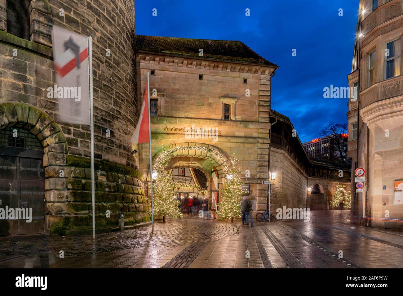 Nurnberger Christkindlesmarkt in the old town. Nurnberg, 12.12.2019 ...