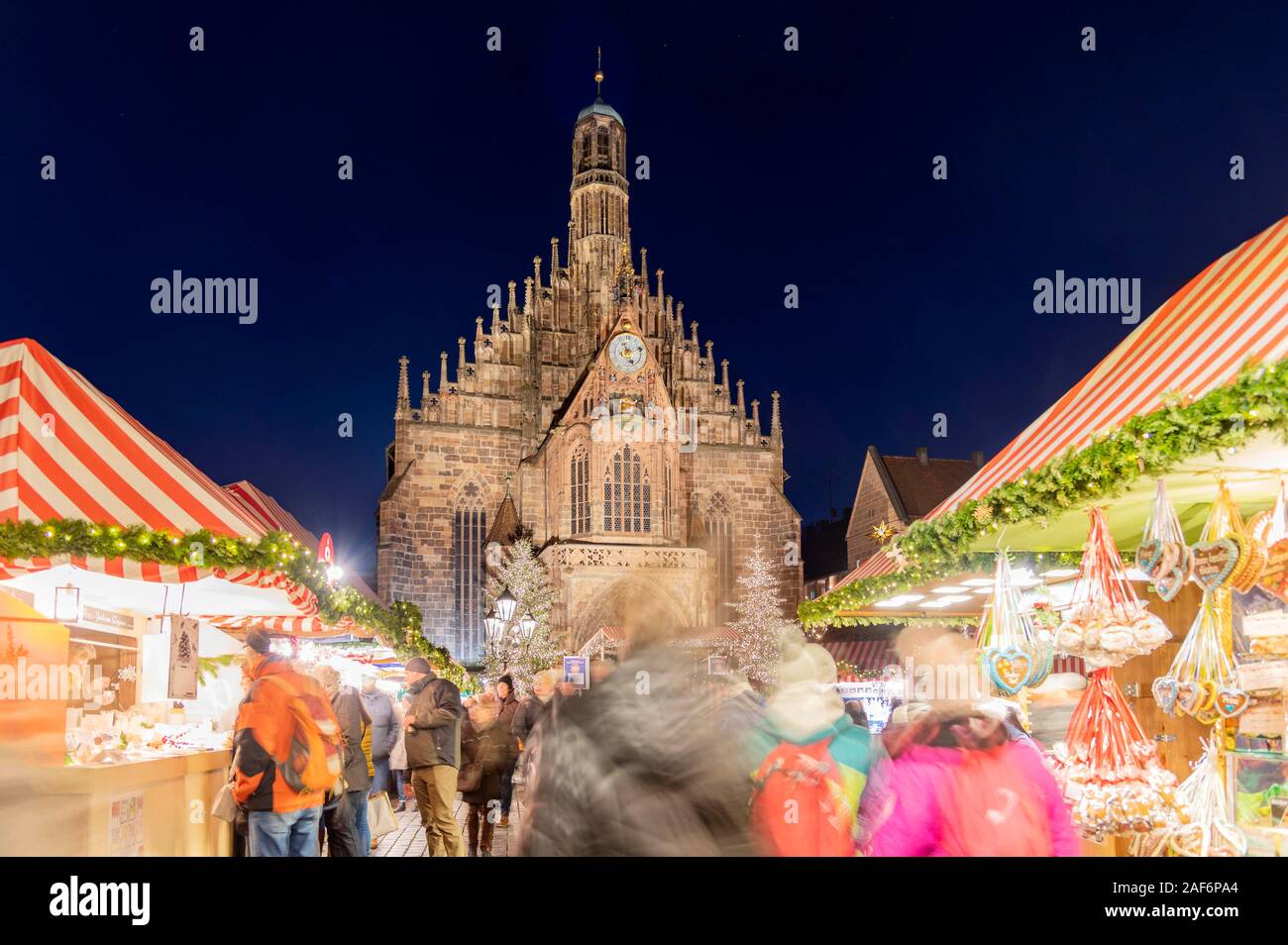 Nurnberger Christkindlesmarkt in the old town. Nurnberg, 12.12.2019 ...