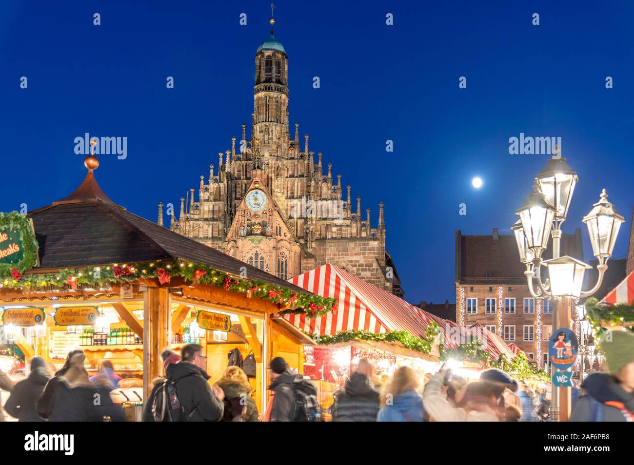 Nurnberger Christkindlesmarkt in the old town. Nurnberg, 12.12.2019 ...