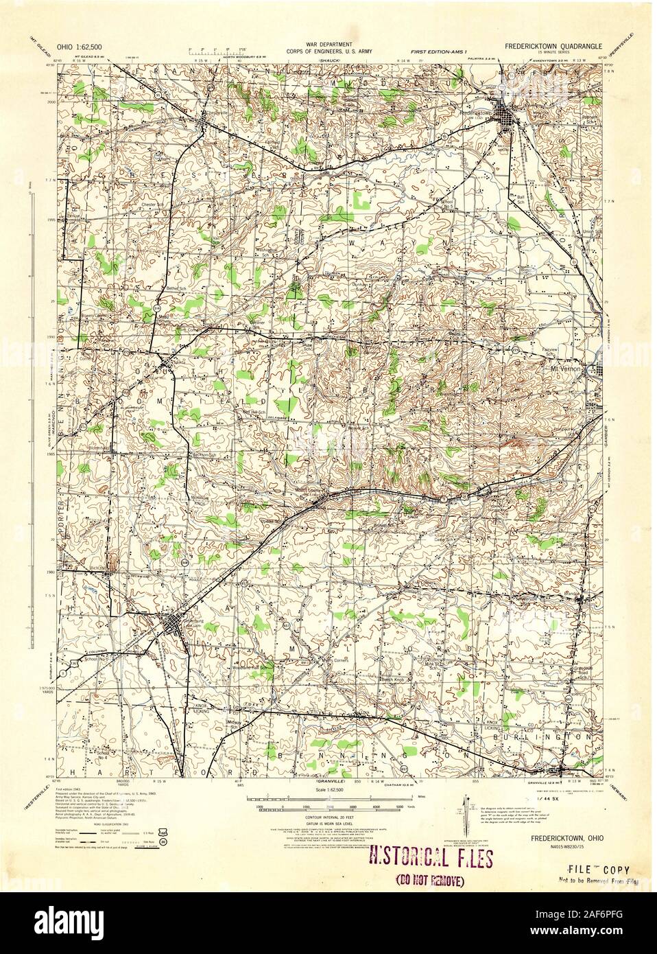 Fredericktown ohio map hi-res stock photography and images - Alamy