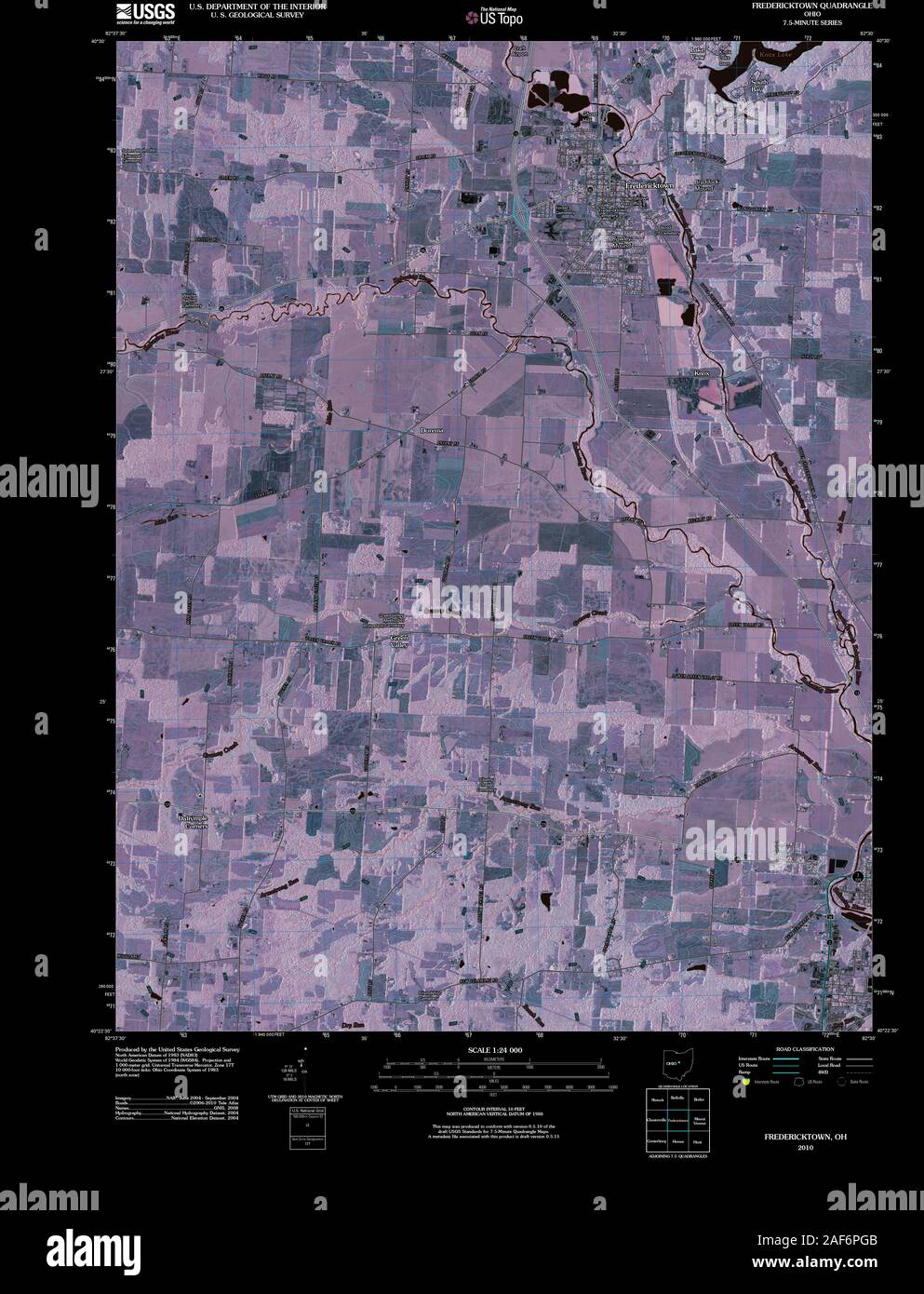 Map of fredericktown ohio hi-res stock photography and images - Alamy