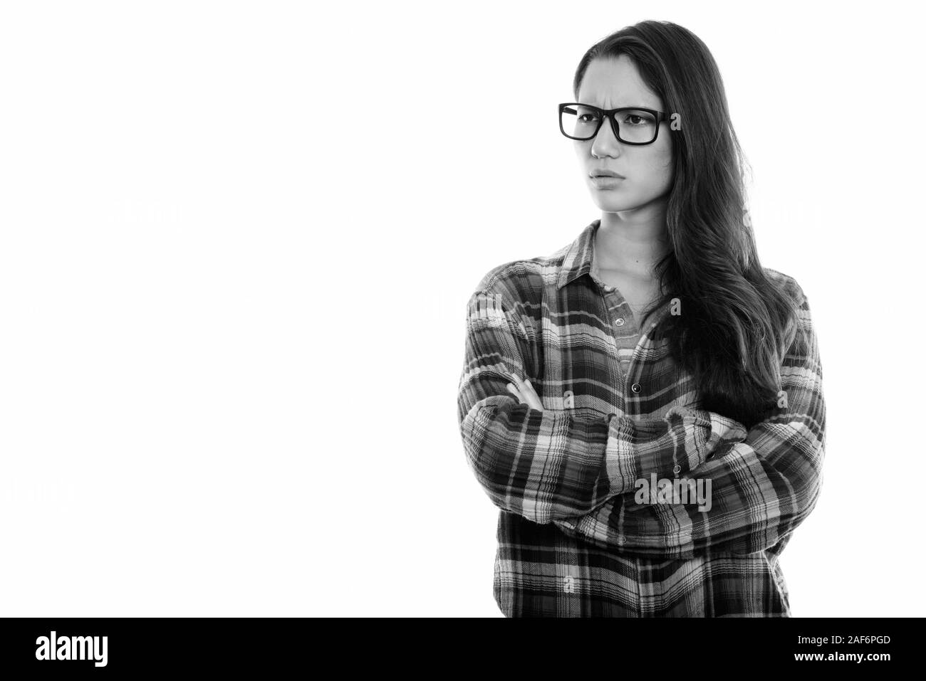 Black woman arms crossed angry Cut Out Stock Images & Pictures - Alamy