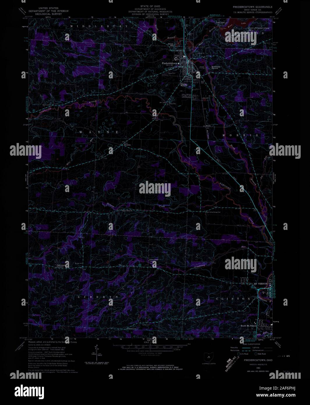 Map of fredericktown hi-res stock photography and images - Alamy