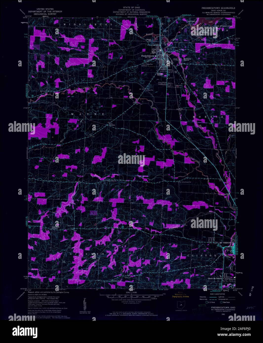Map of fredericktown hi-res stock photography and images - Alamy